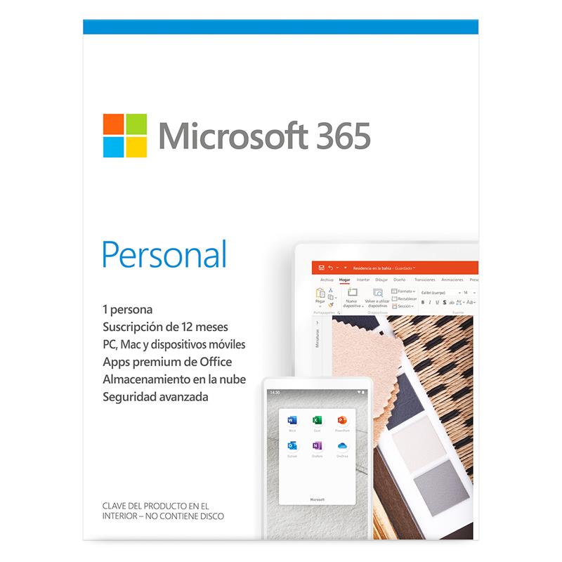 MICROSOFT OFFICE 365 PERSONAL 1 USUARIO + 1 TABLET - Todo en informática